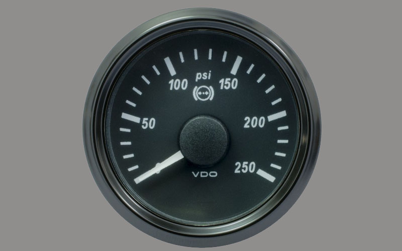 Pressure Gauges, SingleViu Brake Pressure Gauge 250PSI, Brake Pressure ...